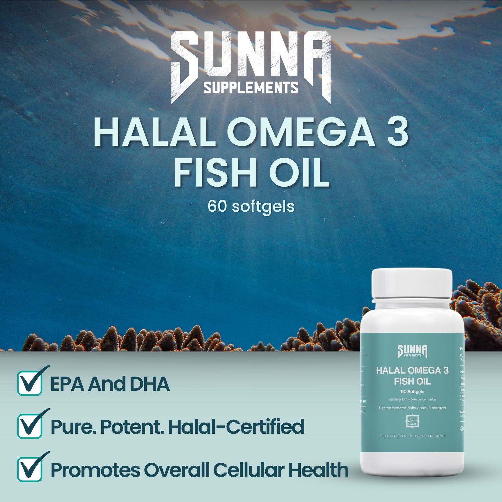 Halal Omega 3 Fish Oil – Sunna Supplements